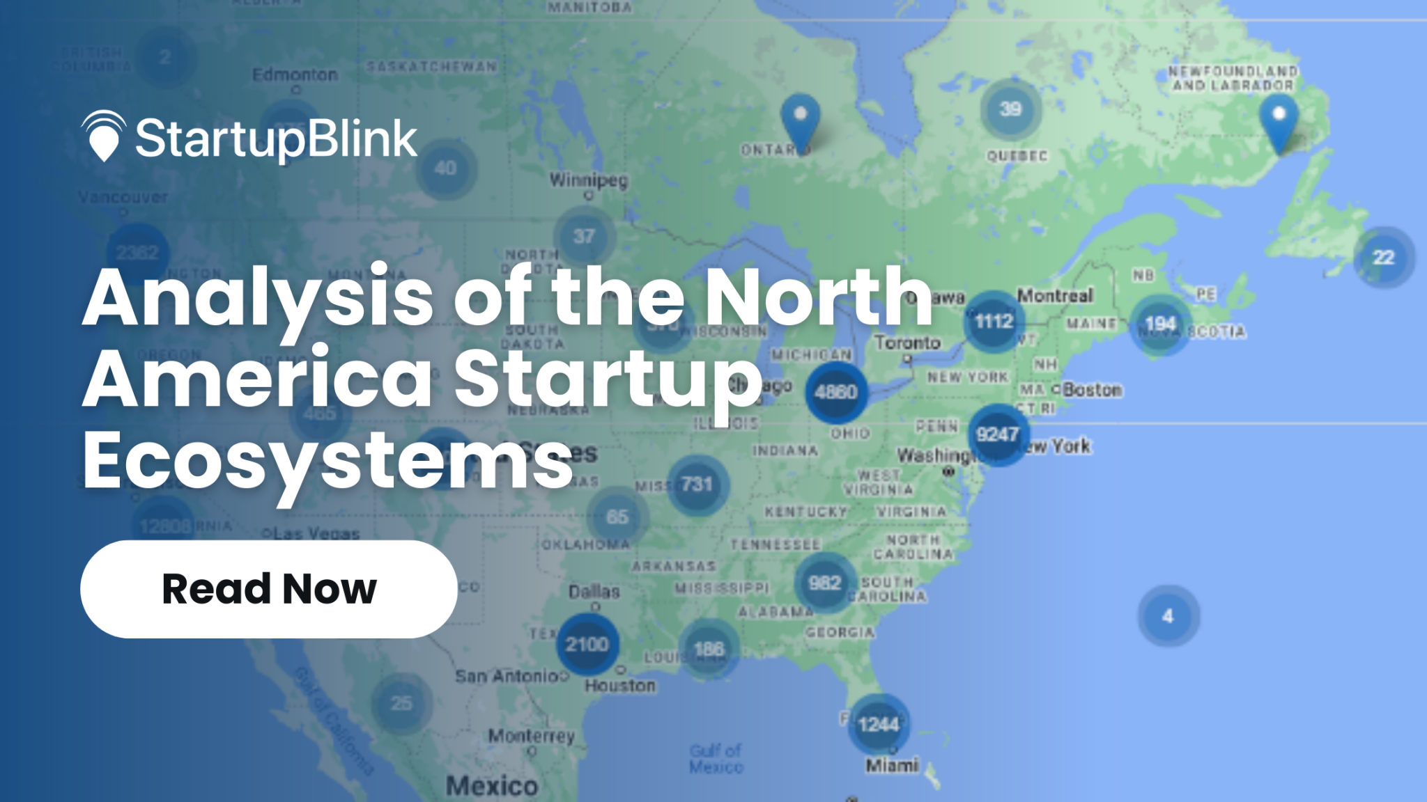 Analysis of the North America Startup Ecosystems